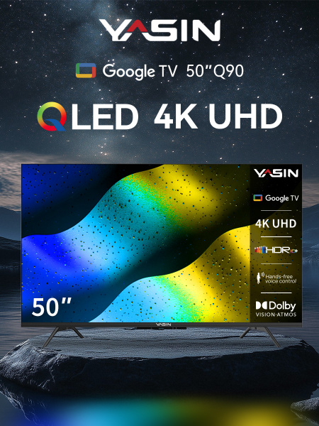 Yasin Телевизор Q90 50" 4K UHD, черный купить на OZON по низкой цене ...