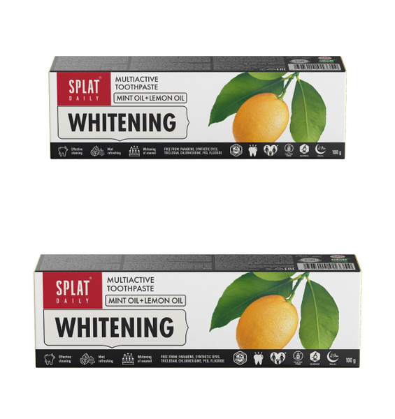 Splat Daily Зубная паста, отбеливающая, 100 мл, 2 штуки. - купить с ...