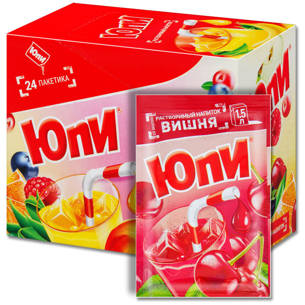 Растворимый напиток YUPI (Юпи) Вишня, 24 шт. - купить с доставкой по выгодным ценам в интернет ...