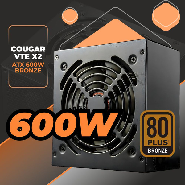 Блок питания для ПК ATX Cougar VTE X2 600 Rev.2 OEM (CGR VX-600, ATX v2 ...