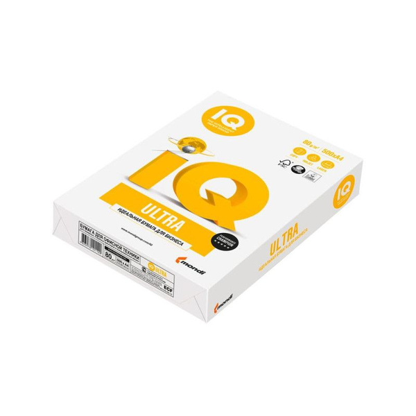 Mondi Бумага офисная для принтера А4, 500 листов А класса, IQ Ultra ...