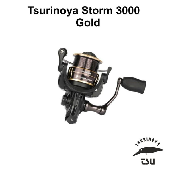 Катушка Tsurinoya Storm_золотой, Безынерционная, 3000S, Передний ...