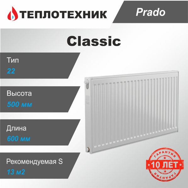 Панельный радиатор PRADO Teplo-Classic._450, Сталь, 1 секц. купить по ...