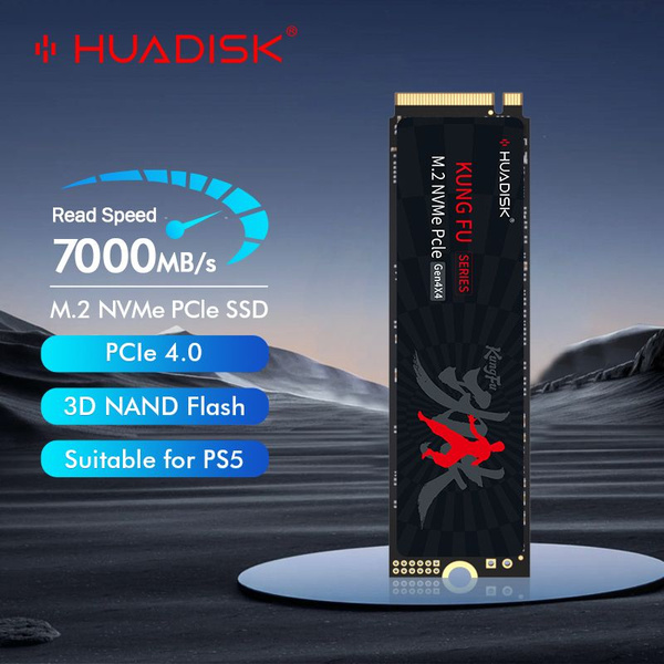 1 ТБ Внутренний SSD-диск HUADISK 7000MB/s NVMe M2 SSD 2280 (HYV1TBX4 ...