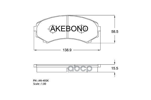 Колодки тормозные AKEBONO AN493K - купить по низким ценам в интернет ...