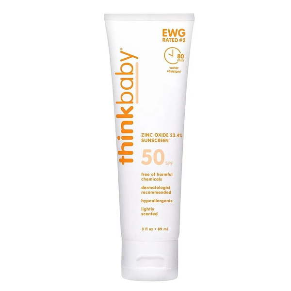 Thinkbaby Солнцезащитный крем для детей SPF 50 натуральный водостойкий ...