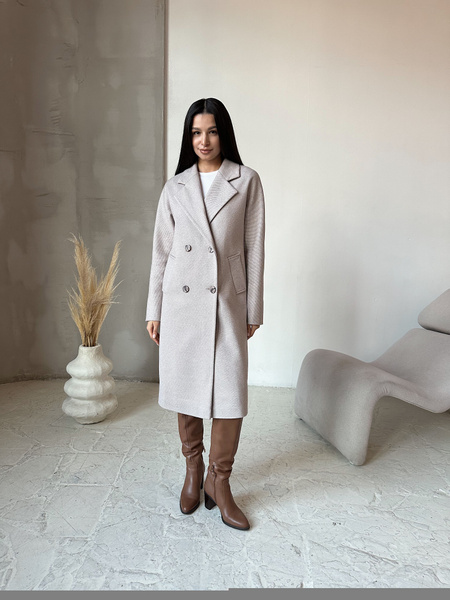 Пальто Milliant, Демисезон, размер 46, цвет белый, Шерсть, Вискоза ...