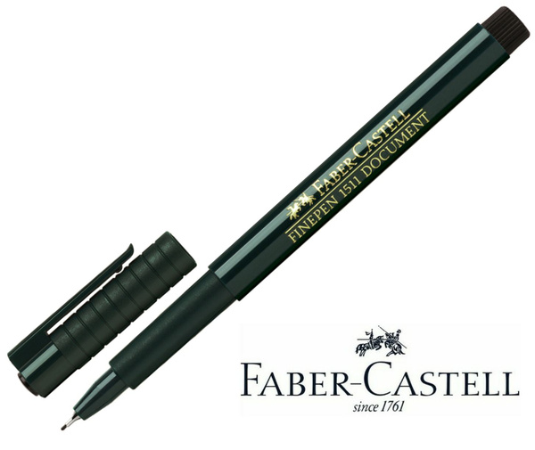 Ручка капиллярная Faber-Castell Finepen 1511 изумрудная, 0,4мм - купить с доставкой по выгодным ...