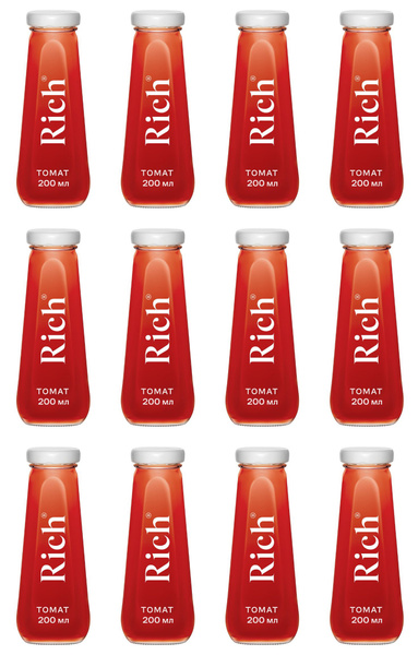 Rich Сок Томатный с солью, 200 мл, 12 шт - купить с доставкой по выгодным ценам в интернет ...
