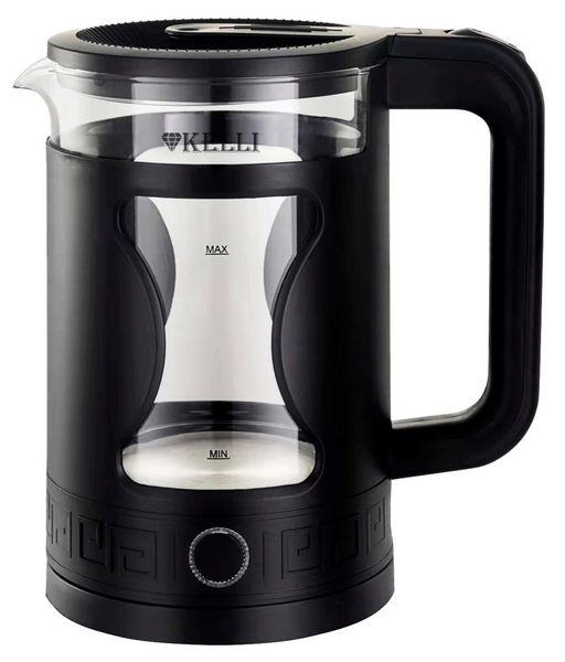 Купить электрический чайник KELLI KL-1800 черный по низкой цене: отзывы, фото, характеристики в ...