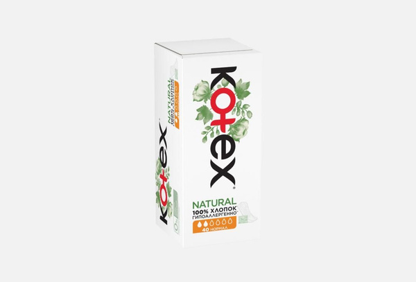 Ежедневные прокладки Kotex, Natural Normal 40 мл - купить с доставкой ...