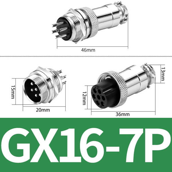 GX16 M16 Авиационный разъем, штекерная и гнездовая розетки 7P - купить ...