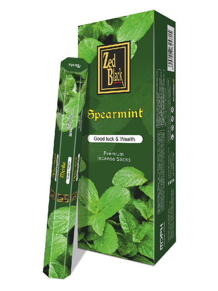 Благовония Zed Black SPEARMINT Premium Incense Sticks, Zed Black (МЯТА премиум палочки, Зед Блэк ...