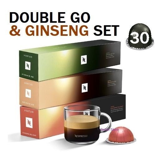 Коллекция кофе Nespresso Vertuo DOUBLE GO & GINSENG SET, 30 капсул ...