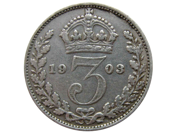Старинная монета Великобритании 3 пенса 1903 г. - купить в интернет-магазине OZON с быстрой ...