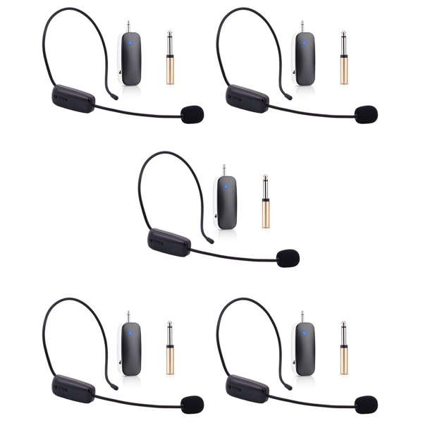 5X новый портативный беспроводной UHF-микрофон 2 в 1, профессиональный ...