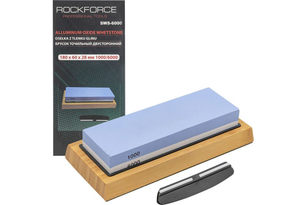 Брусок RF-SWS-6000 точильный двусторонний 180x60x28mm 1000/6000 ROCKFORCE купить на OZON по ...