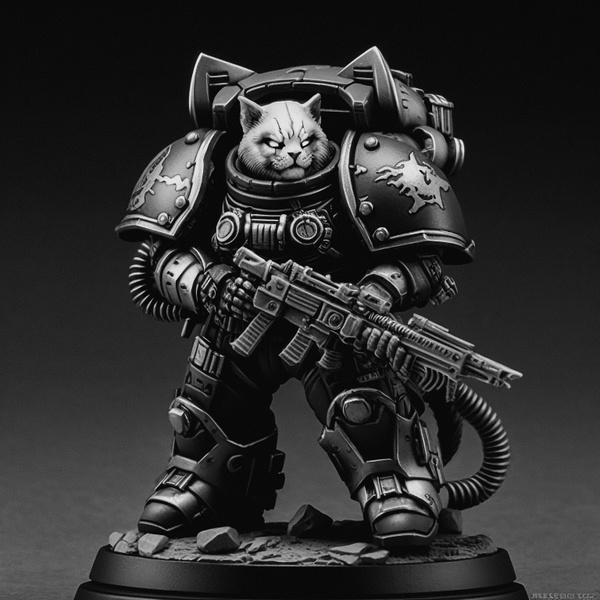 Игровая миниатюра Cat Prime Space Marine 40K (Кот Prime Space Marine ...