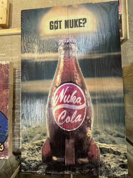 Картина на досках Fallout Nuke Cola 40x60 см купить c доставкой на OZON ...