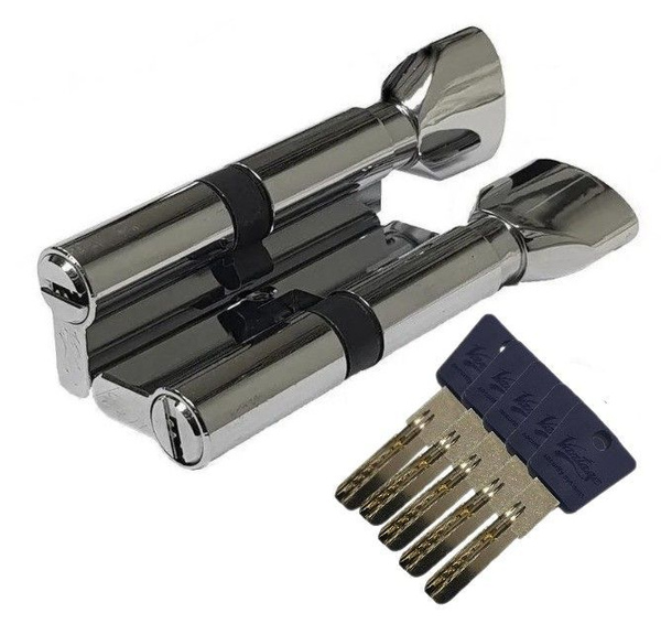 Цилиндровый механизм Vantage PC80 мм (40с/40) CP хром (5 ключей) купить на OZON по низкой цене ...