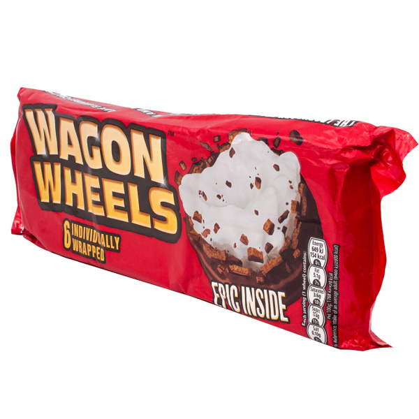 Печенье Wagon Wheels с суфле, покрытое глазурью с ароматом шоколада ...