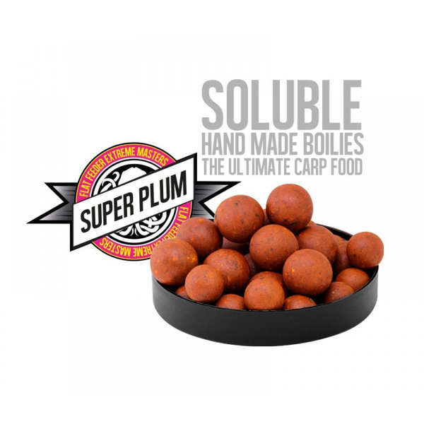 Пылящие бойлы FFEM Super Soluble Boilies Super Plum (Слива), 16/20mm ...