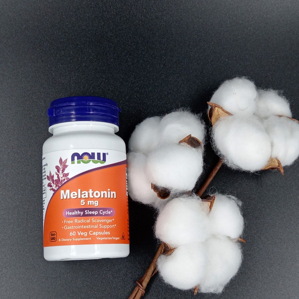 NOW Foods Melatonin 5 mg 60 Veg Capsules,Нау Фудс Мелатонин 5 мг 60 растительных капсул - купить ...