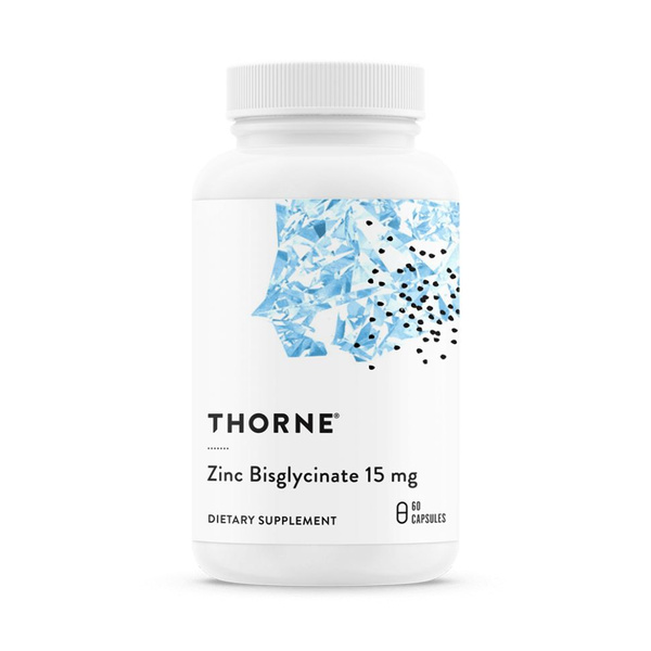 Цинк Thorne Zinc Bisglycinate 15mg (60 капс) - купить с доставкой по ...