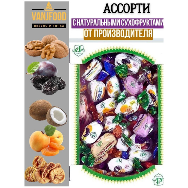 Конфеты шоколадные Ассорти AMAVEL глазированные 1кг/Набор шоколадных ...