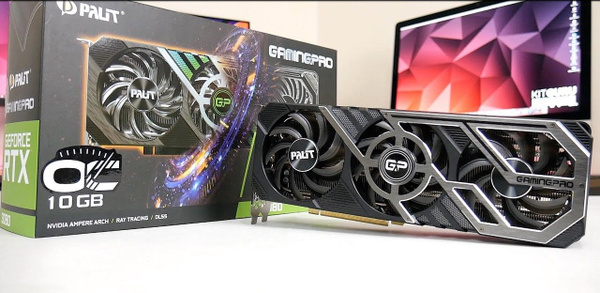 Видеокарта Palit GeForce RTX 3080, 10 ГБ GDDR6X - купить по низким ...