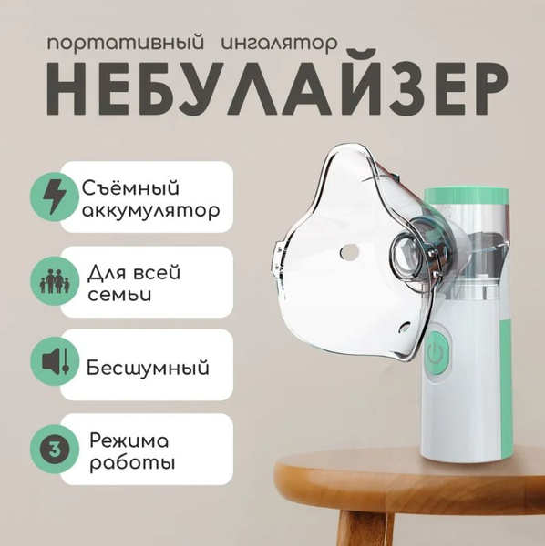 Ингалятор JSL-W303 небулайзер портативный, с 3-мя насадками ...