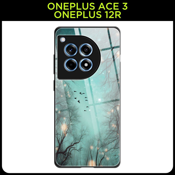 Стеклянный чехол на OnePlus Ace 3/12R / Ван Плас Асе 3/12R с принтом ...
