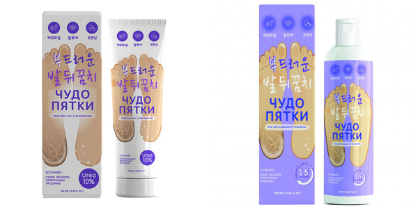 ЧУДО ПЯТКИ Набор для ухода за кожей ног Крем с мочевиной, 100 мл, Гель ...