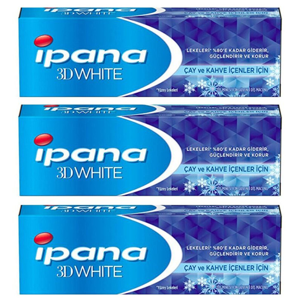 Ipana 3d white Отбеливающая зубная паста 3 шт по 75 гр - купить с ...