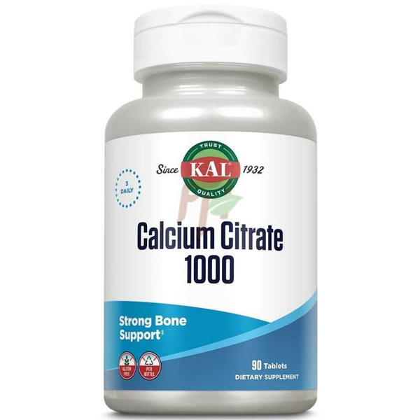 Kal Calcium citrate 1000 mg 90 tablets, Кал Цитрат Кальция 1000 мг, 90 ...