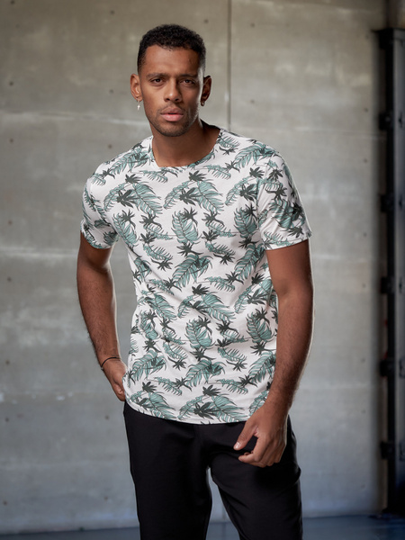 Футболка T-RONE menswear, размер 52, цвет светло-бежевый, слоновая ...