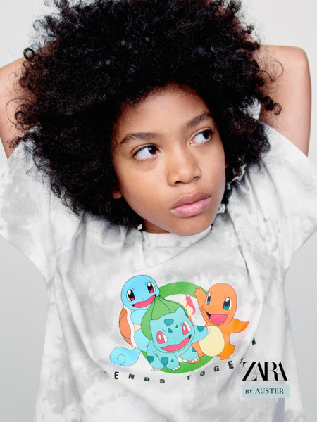 Футболка Zara, размер 130, цвет морская волна, зеленый, 100% хлопок - купить по выгодной цене в ...