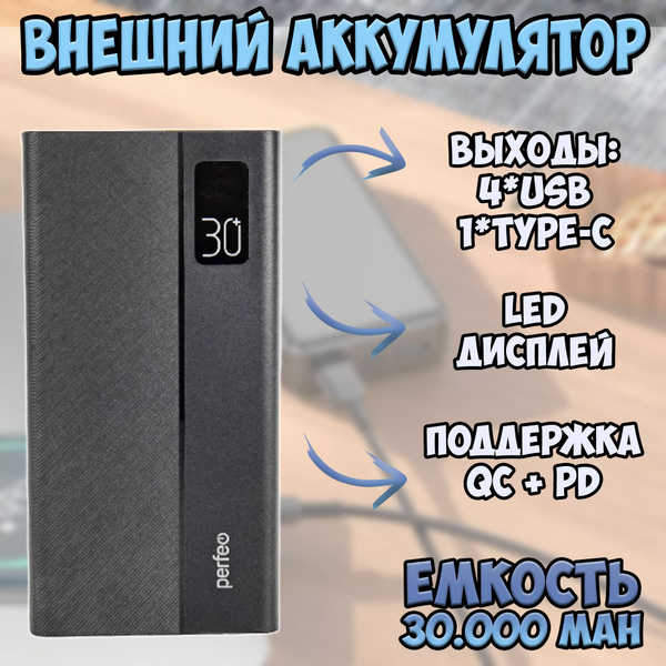 Внешний аккумулятор (Power Bank) Perfeo 165250повеft - купить по выгодным ценам в интернет ...