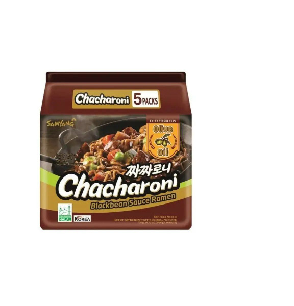 Лапша Samyang 140г Spicy Chacharoni острая с соусом из черных соевых ...