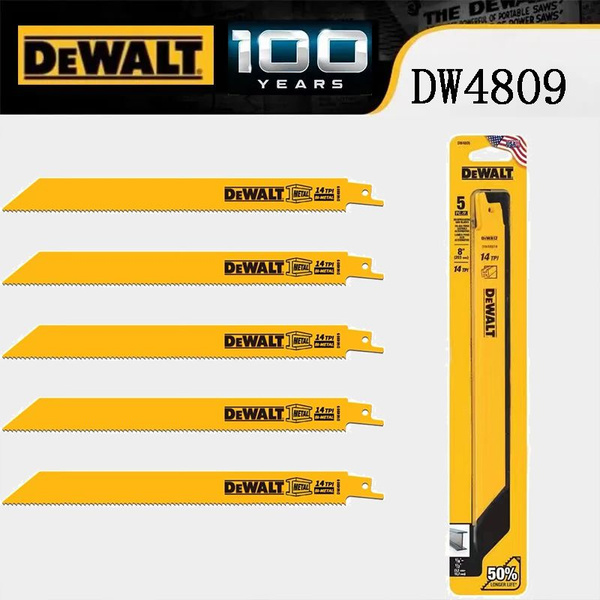 DEWALT DW4809 Пильные полотна для резки металла, упаковка из 5 штук ...