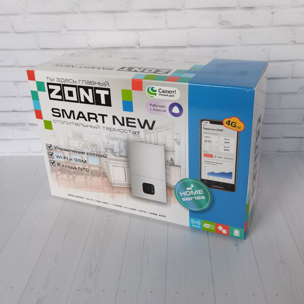 Термостат ZONT SMART NEW 4G для газовых и электрических котлов артикул ML00005886 купить на OZON ...