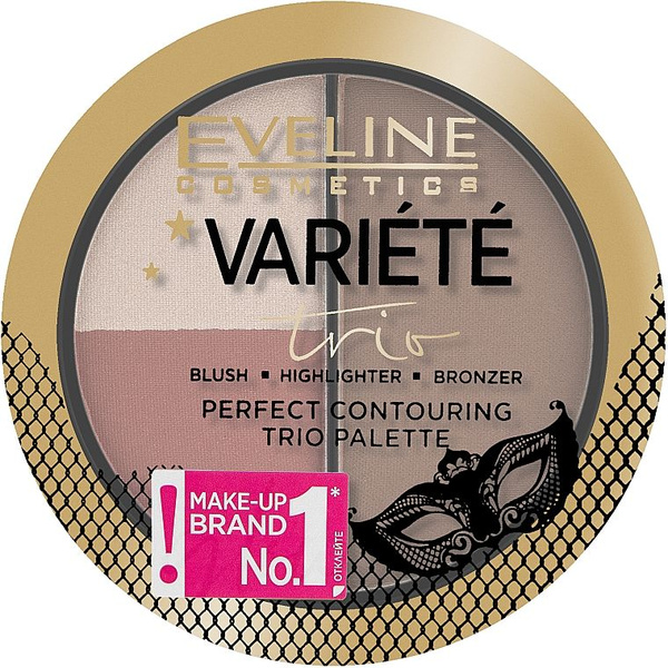 Eveline Cosmetics Палетка для контурирования лица Variete, тон 02 medium - купить с доставкой по ...