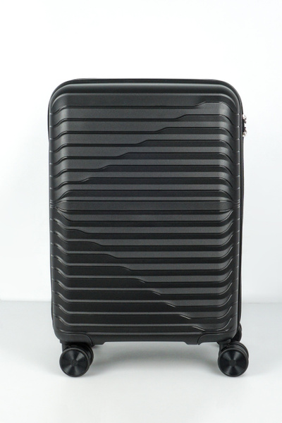 Чемодан маленький Chemodan 360 (ручная кладь) из полипропилена с TSA замком (Импульс) черный S ...