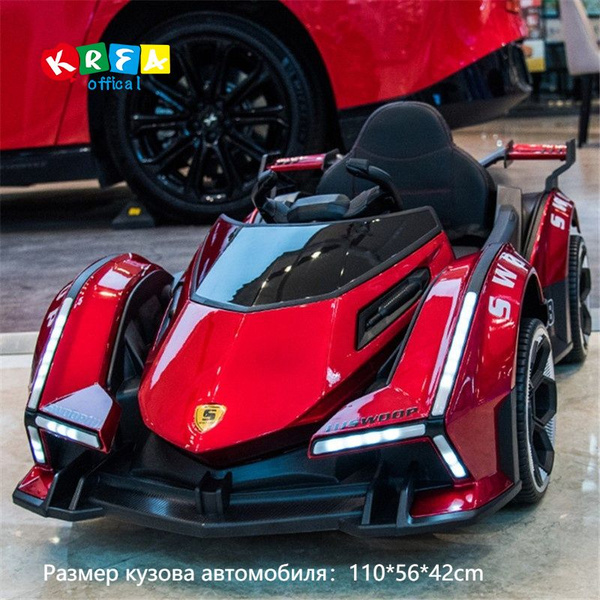 электромобиль детский от 3 лет,Двойной привод, музыка, качели ...