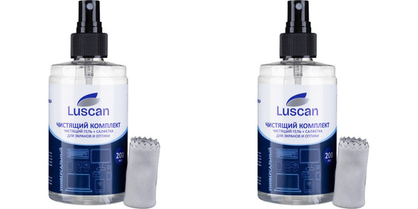 Luscan Гель для чистки мониторов 200 мл + салфетка 18х18, 2 набора купить на OZON по низкой цене ...