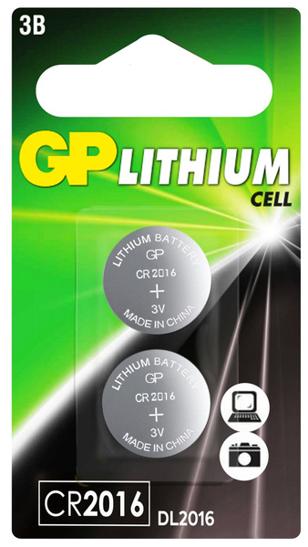 Батарейка CR2016 GP Lithium (2 штуки в упаковке) - купить с доставкой по выгодным ценам в ...