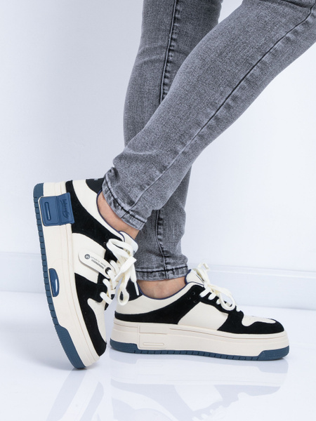 Кроссовки Женский Ascalini Кожа, размер 37 8 Демисезон Шнурки Стандартный низкий (до 4 см ...