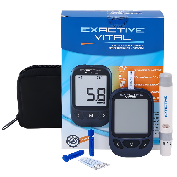 Набор Глюкометр Exactive Vital и тест-полоски Exactive Vital для ...