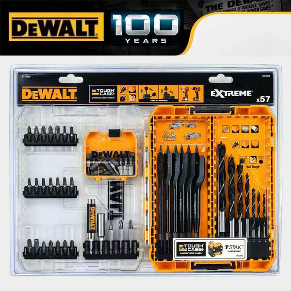 DEWALT Набор сверл и насадок, Набор бит с магнитным адаптером, 57 ...