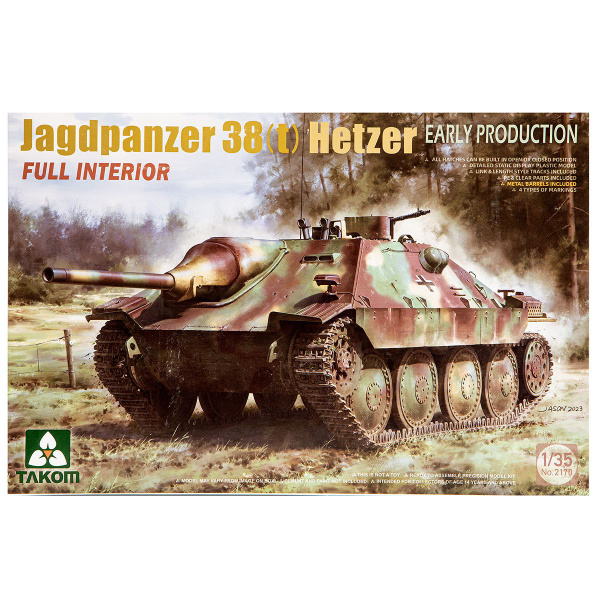 2170 Takom Немецкая САУ Jagdpanzer 38(t) Hetzer раннего производства, с ...